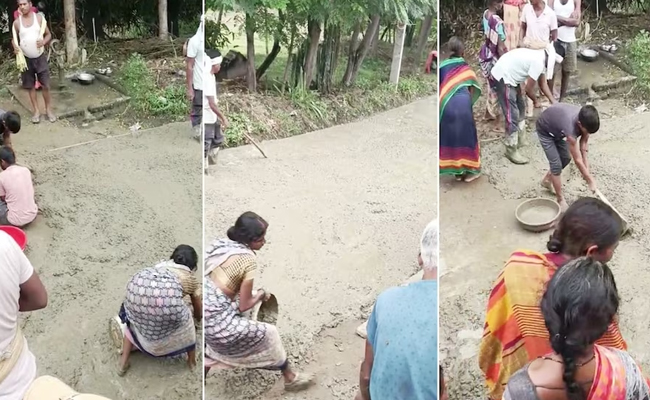 ఏకంగా రోడ్డునే దోచేశారు: అవాక్కవుతున్న నెటిజన్లు, వైరల్‌ వీడియో | Road materials stolen in Bihar ...